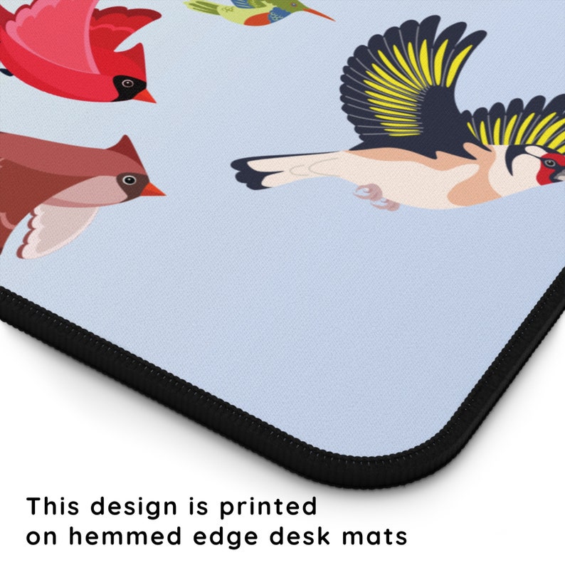 Birds Desk Mat Aesthetic, Nature Mousepad, Cute Large Computer Mat ...