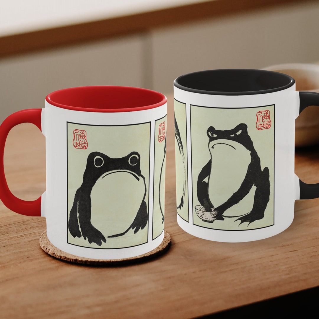 Japan Frog Mug, Unimpressed Frog Coffee Mug, Grumpy Frog Gifts, Frog ...
