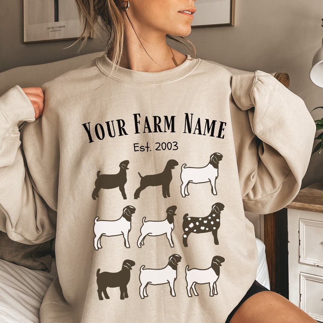 Goat Sweatshirt UNISEX, Boer Goat Shirt, Show Goat Mom Shirt, Goat Gift ...