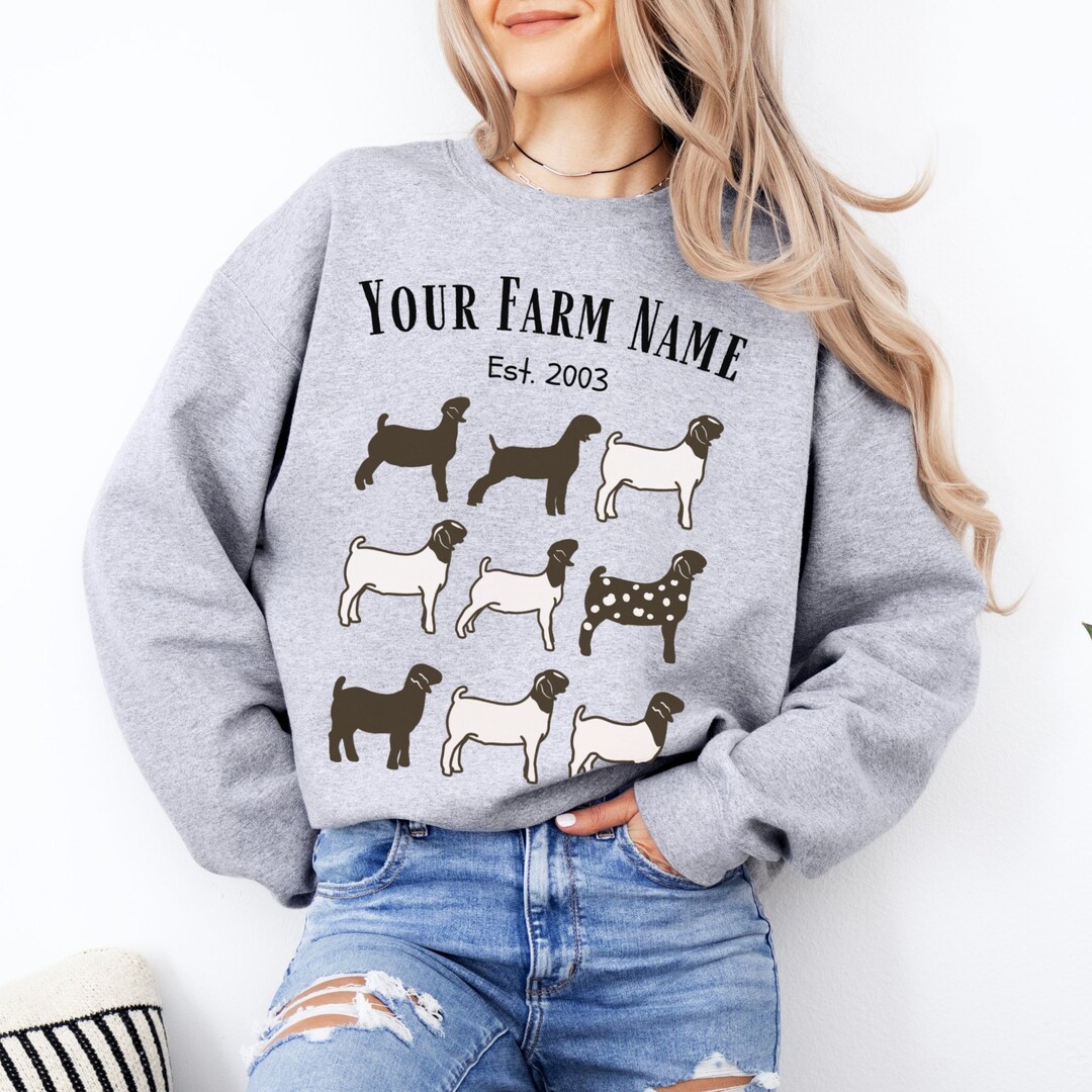 Goat Sweatshirt UNISEX, Boer Goat Shirt, Show Goat Mom Shirt, Goat Gift ...