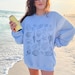 Beach Sweatshirt Seashells Crewneck Ocean Pullover Coastal Aesthetic ...