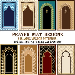 Islamic Prayer Mat Vector - Etsy UK