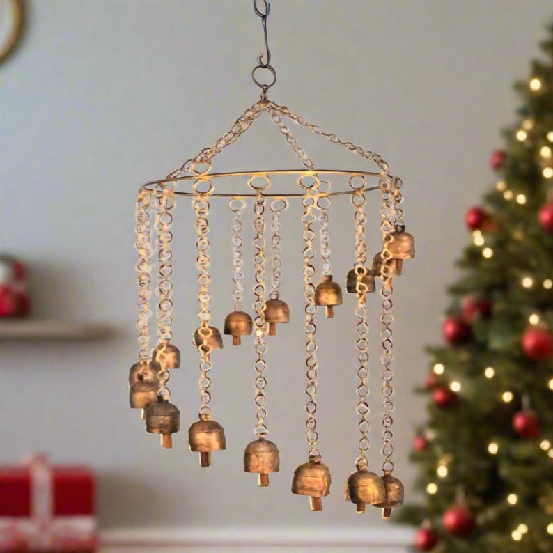 Spiral Hanging 16 Bell Wind Chime Metal Wind Chimes for Outside ...