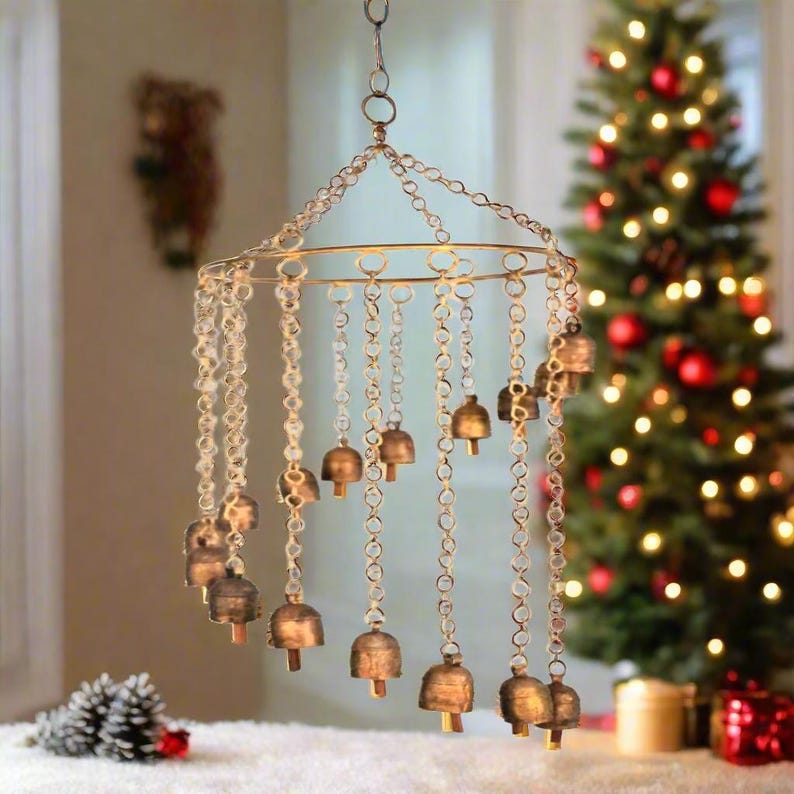 Spiral Hanging 16 Bell Wind Chime Metal Wind Chimes for Outside ...