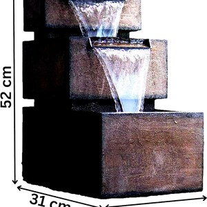 Modern Minimalist Tabletop Water Fountain: Indoor/outdoor LED Feature ...