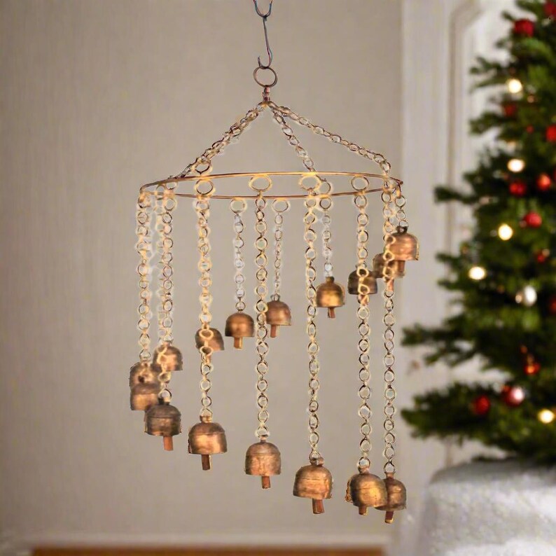 Spiral Hanging 16 Bell Wind Chime Metal Wind Chimes for Outside ...