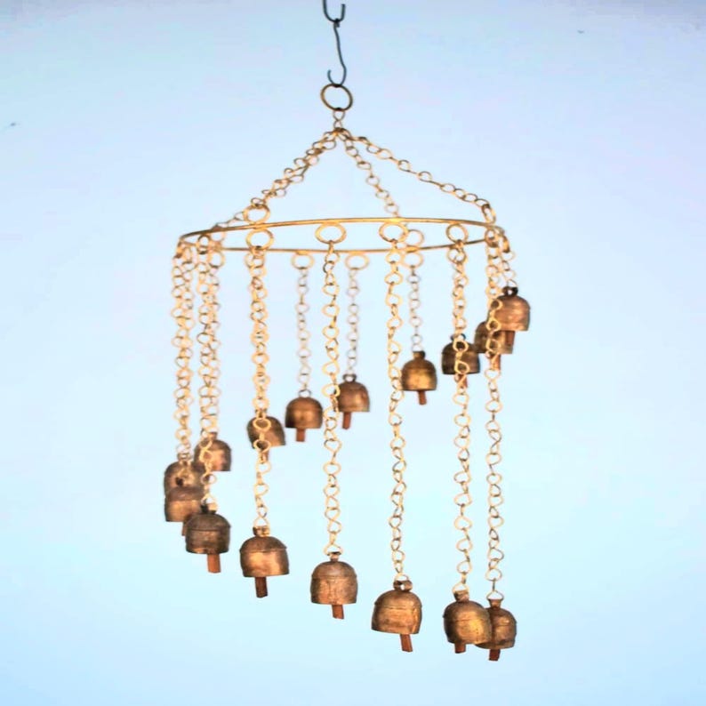Spiral Hanging 16 Bell Wind Chime Metal Wind Chimes for Outside ...