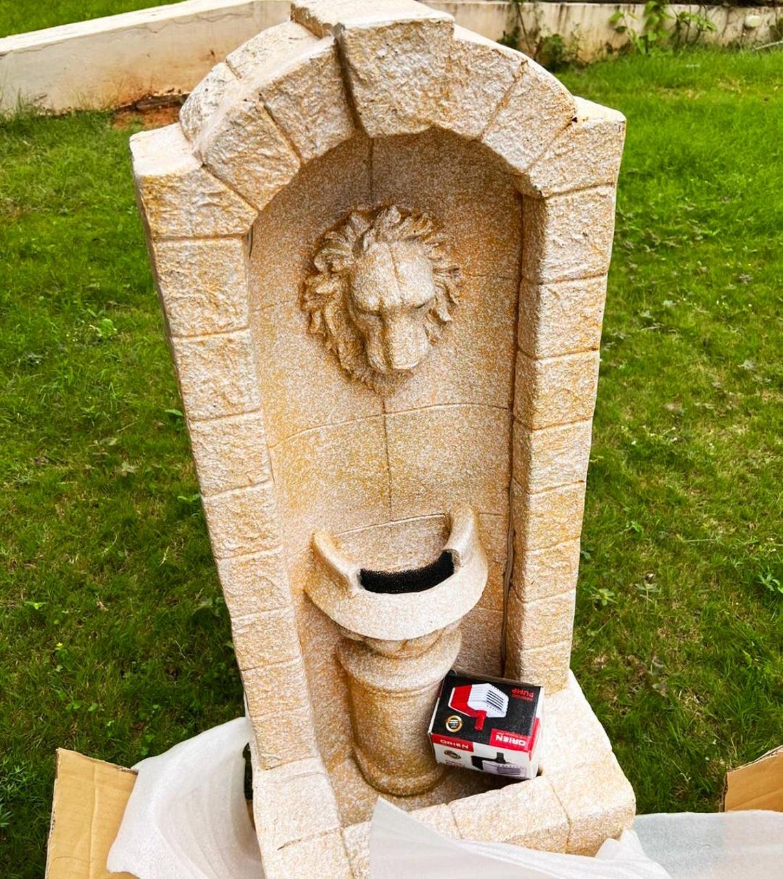 Lion Waterfall Fountain: Indoor Outdoor Garden Decor - Etsy