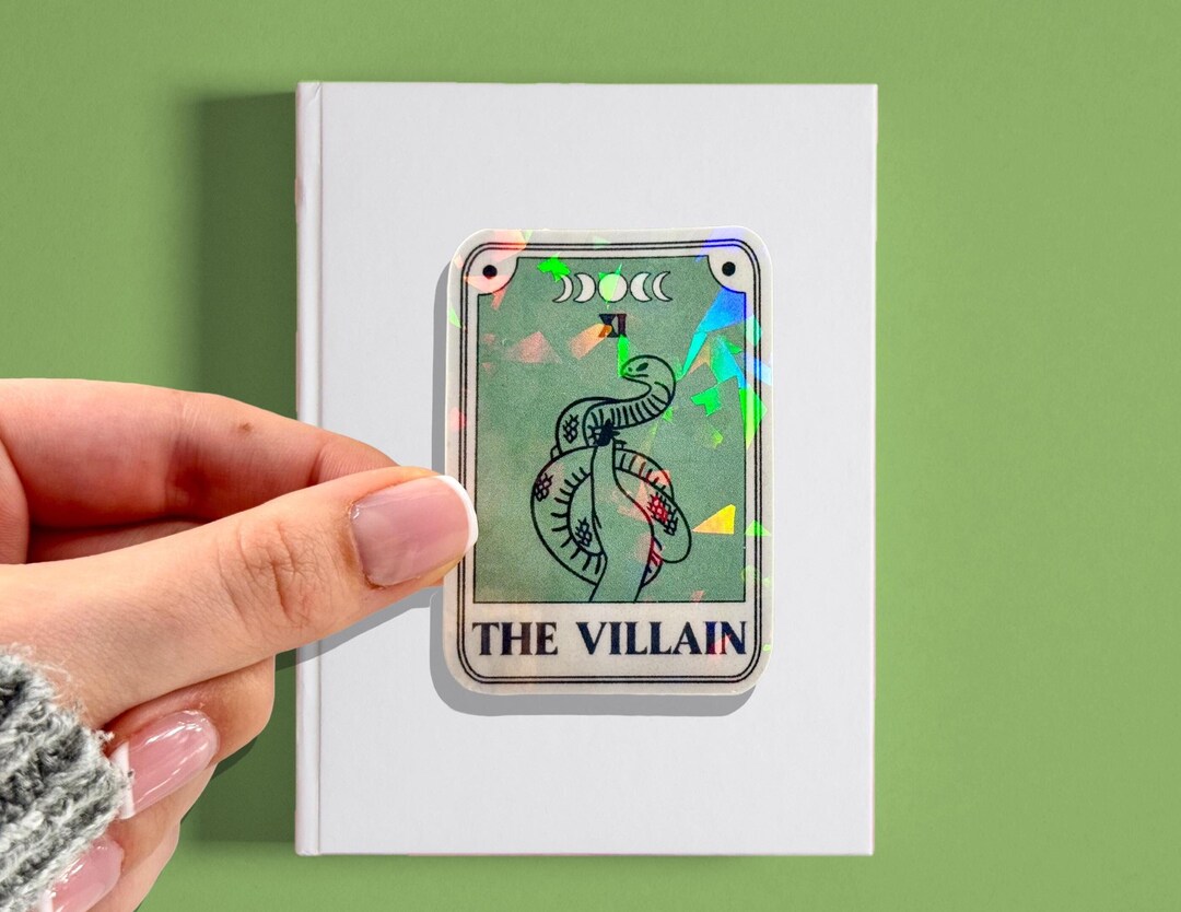 The Villain | Tarot Card Sticker | Bookish Sticker | Bookish Merch ...