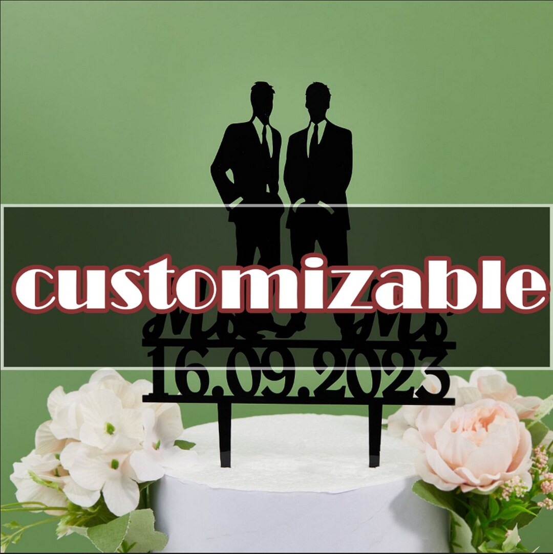 Rustic Birthday Cake Topper Customized Mr and Mrs Cake Adornment - Etsy