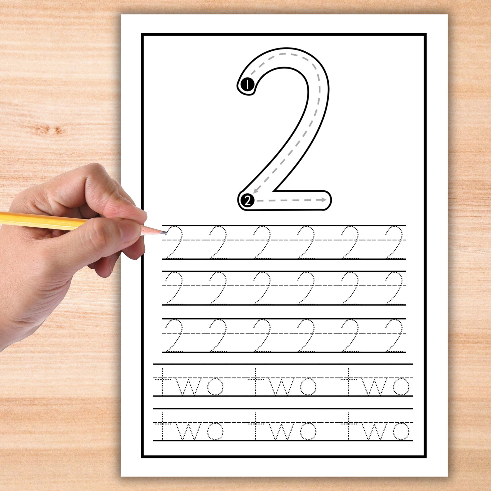 Tracing Numbers Worksheet, Numbers Handwriting Practice, 1 to 20 Basic ...