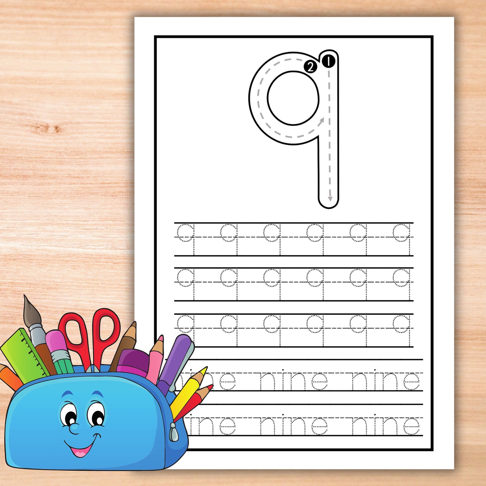 Tracing Numbers Worksheet, Numbers Handwriting Practice, 1 to 20 Basic ...