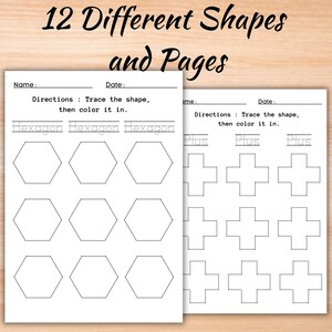 Trace the Shape Worksheets, Basic Shape Recognition, Shape Learning ...