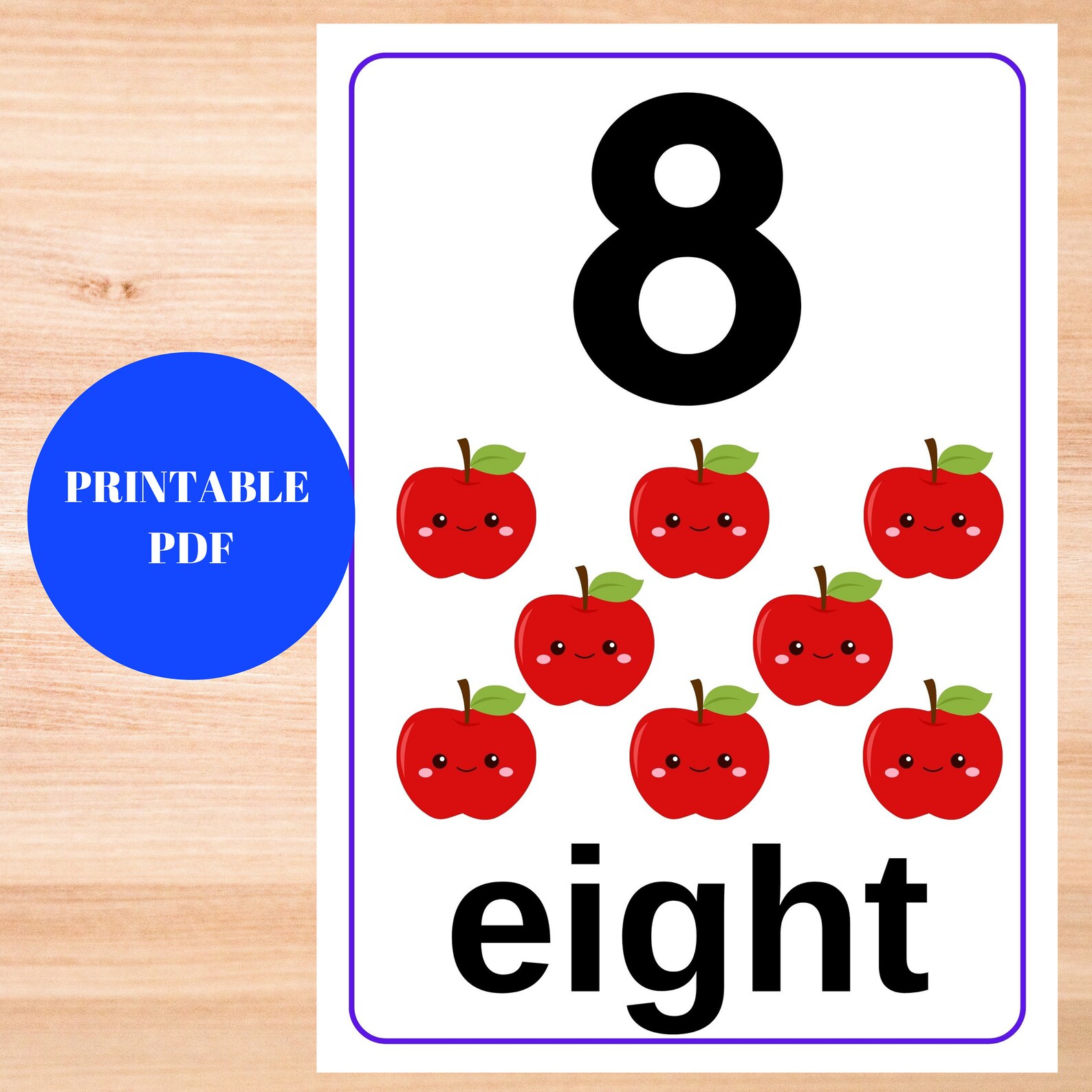 Number Flash Cards 1-10, Number Cards, Count to 10, A4 & A5 Montessori ...