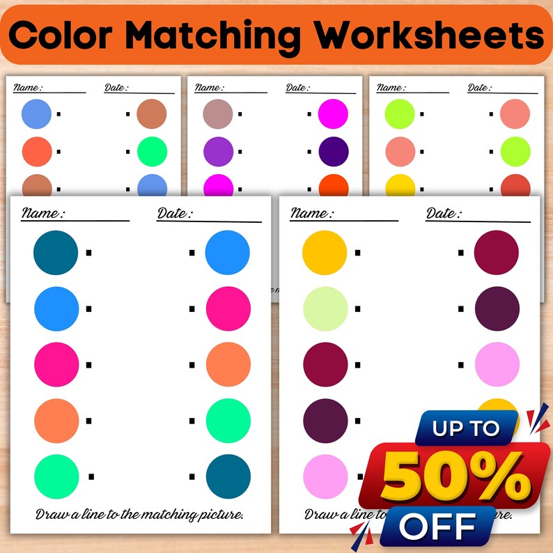 Printable Matching Worksheets, Match the Picture, Kindergarten ...