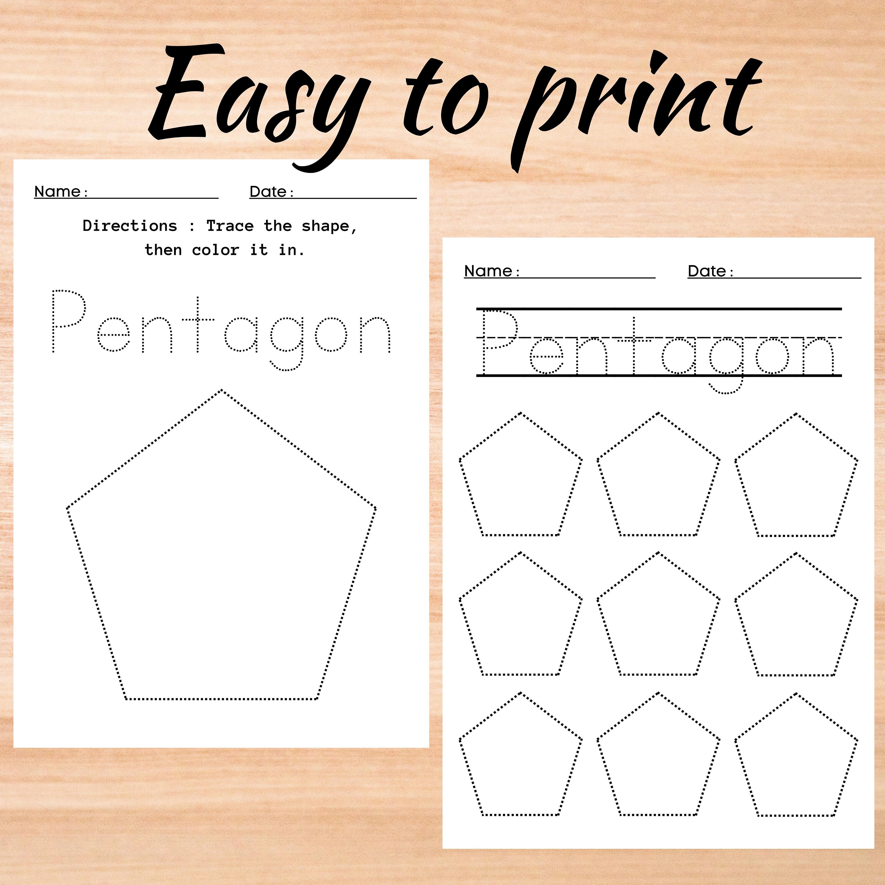 Preschool Shape Tracing Worksheets, Learn Square Triangle Rectangle ...