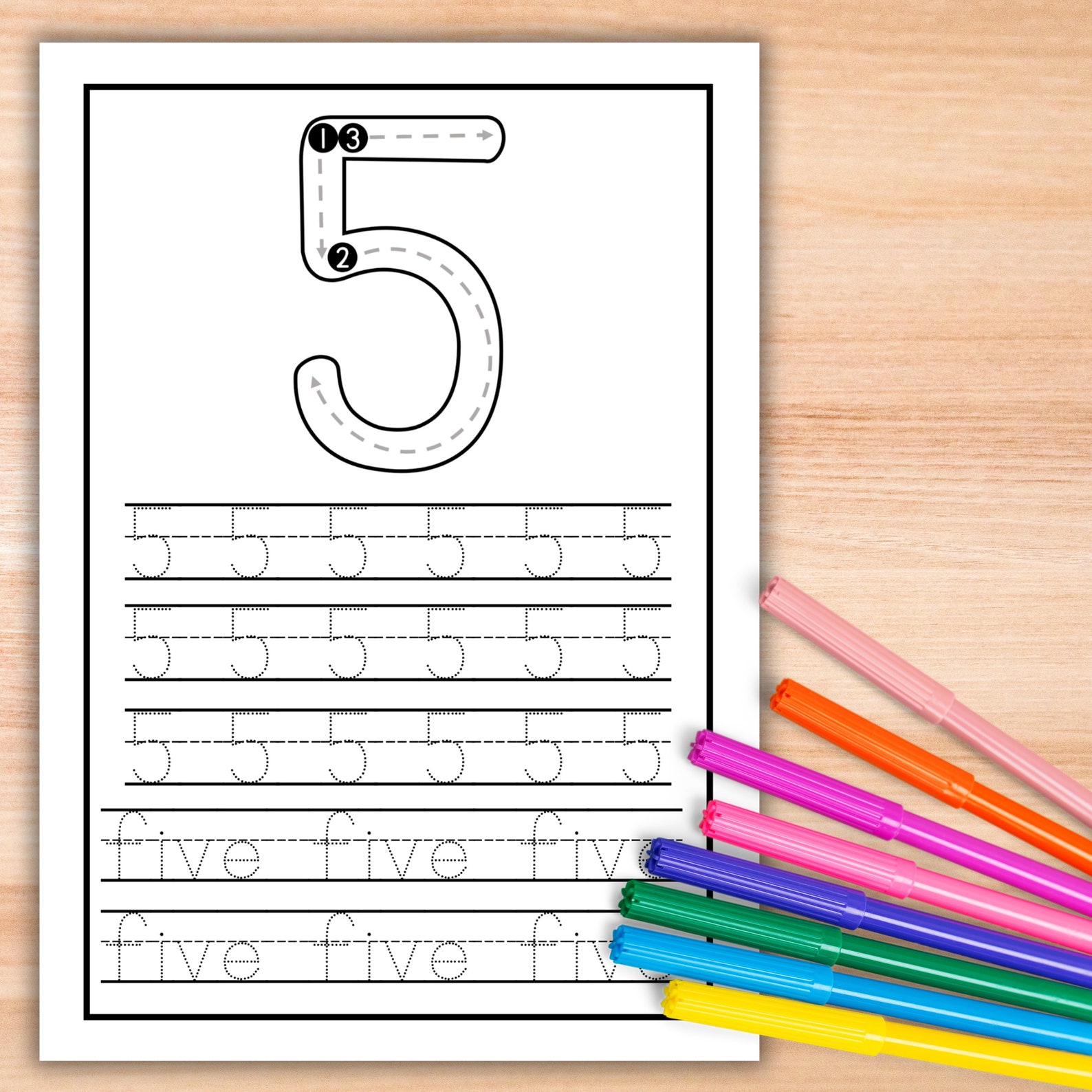 Tracing Numbers Worksheet, Numbers Handwriting Practice, 1 to 20 Basic ...