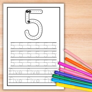 Tracing Numbers Worksheet, Numbers Handwriting Practice, 1 to 20 Basic ...