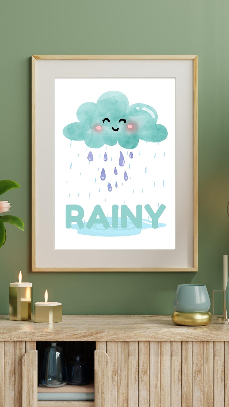 7 Weather Cards A4, Pre-school Cards, Montessori Flashcards ...