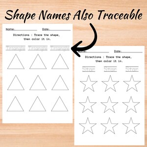 Trace the Shape Worksheets, Basic Shape Recognition, Shape Learning ...