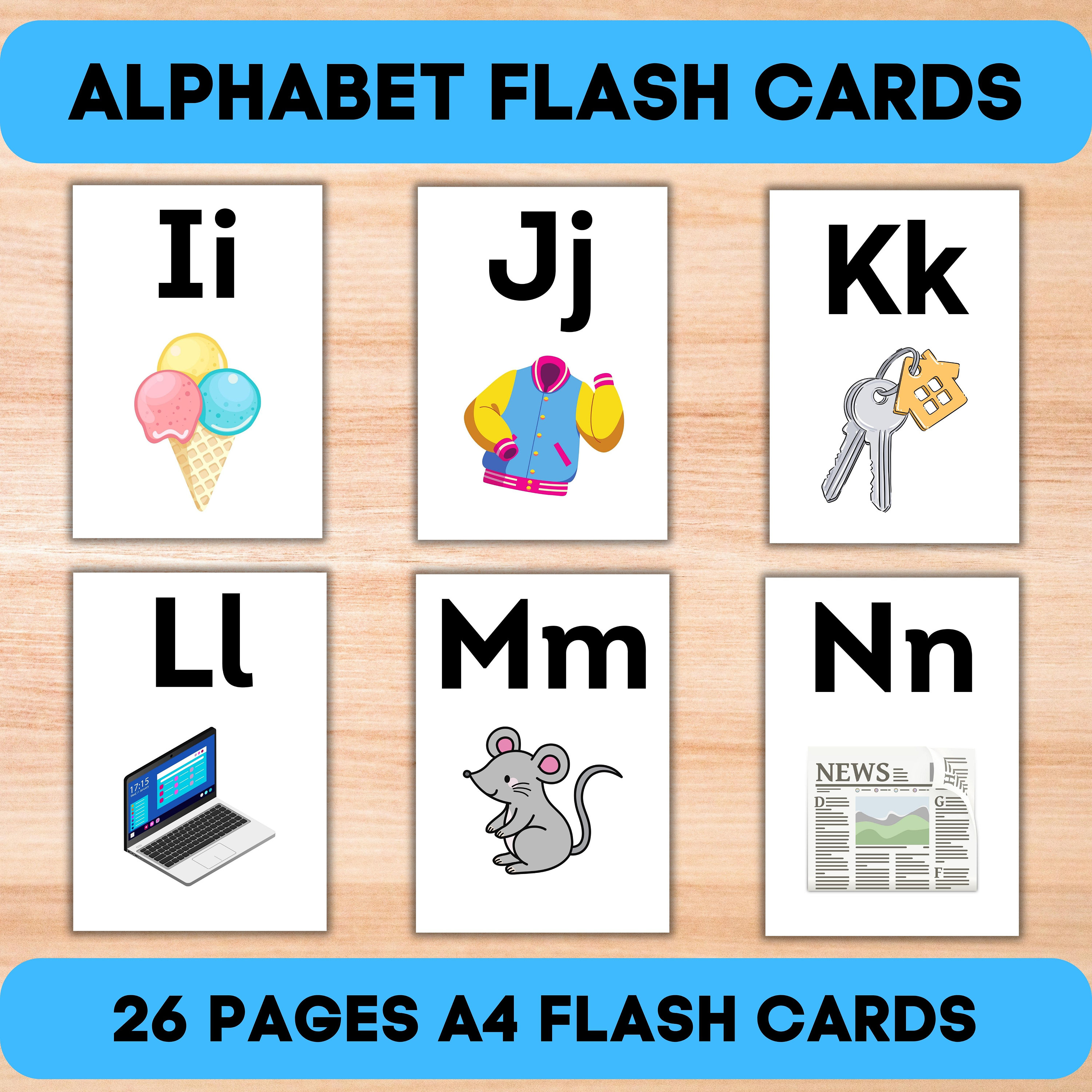 Alphabet & Number Flash Cards , ABC Printable Flashcards, Preschool ...