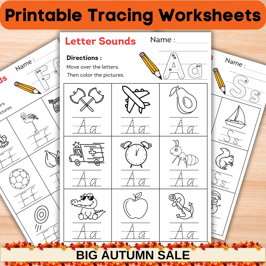 Beginning Sounds Phonics Worksheets Preschool to 1st Grade Alphabet and ...