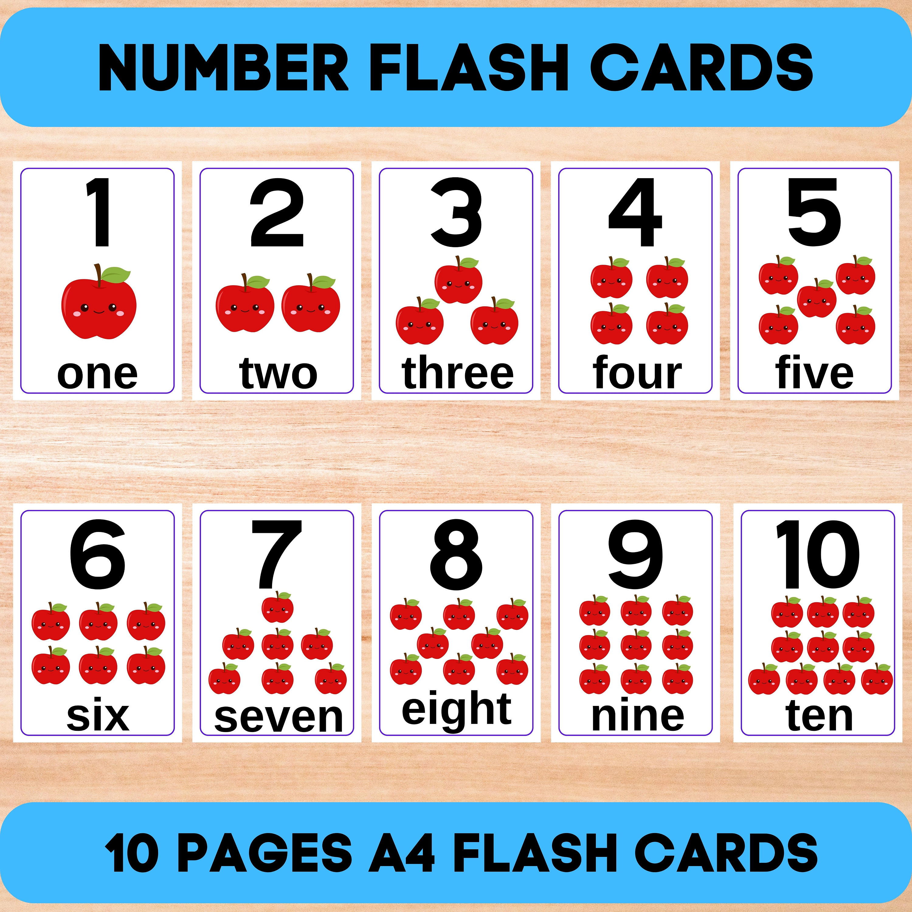 Alphabet & Number Flash Cards , ABC Printable Flashcards, Preschool ...