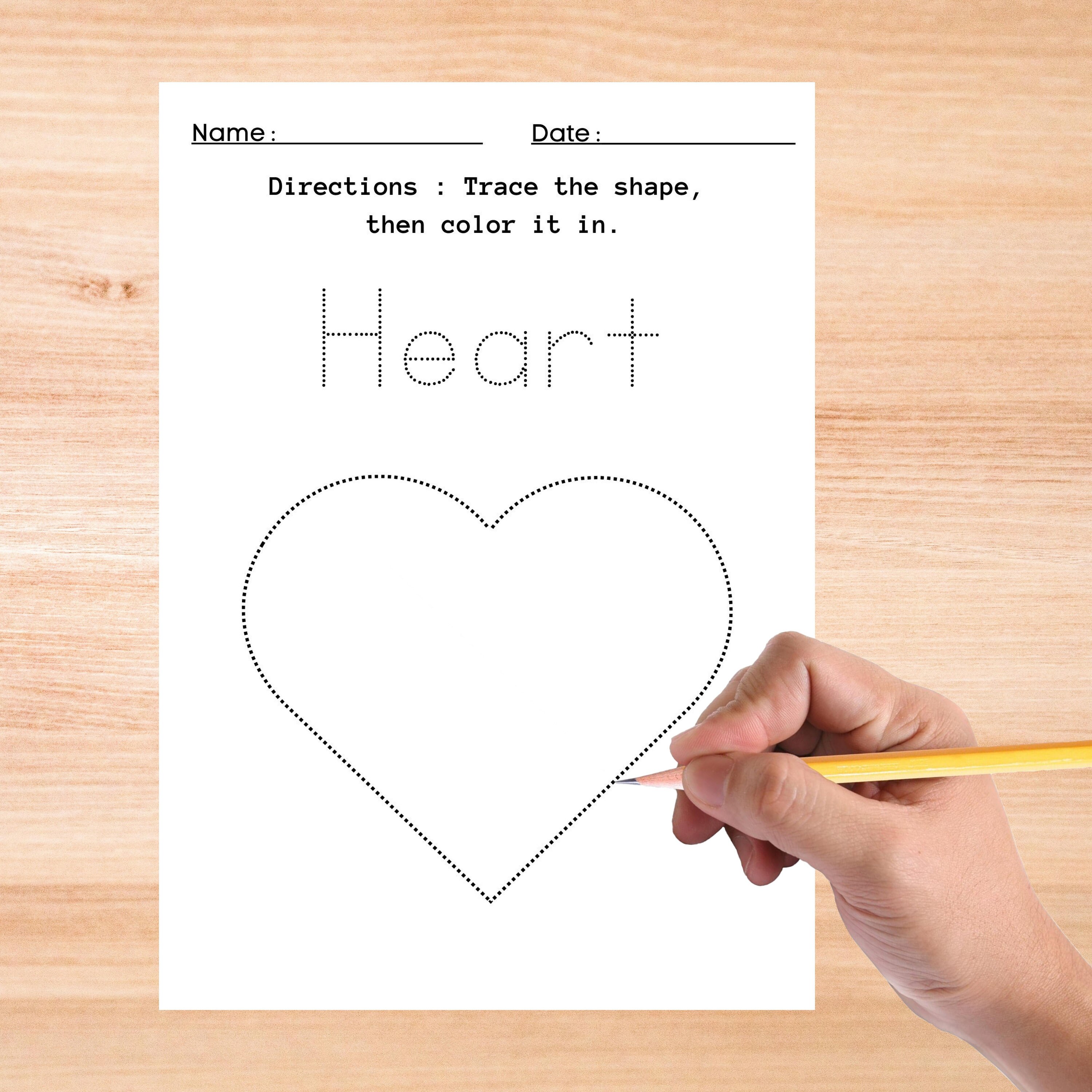 Trace the Shape Worksheets, Basic Shape Recognition, Preschool Shape ...