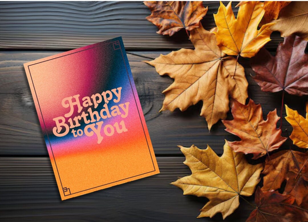 Digital Printable Birthday Cards, Birthday Greetings, Birthday Template ...