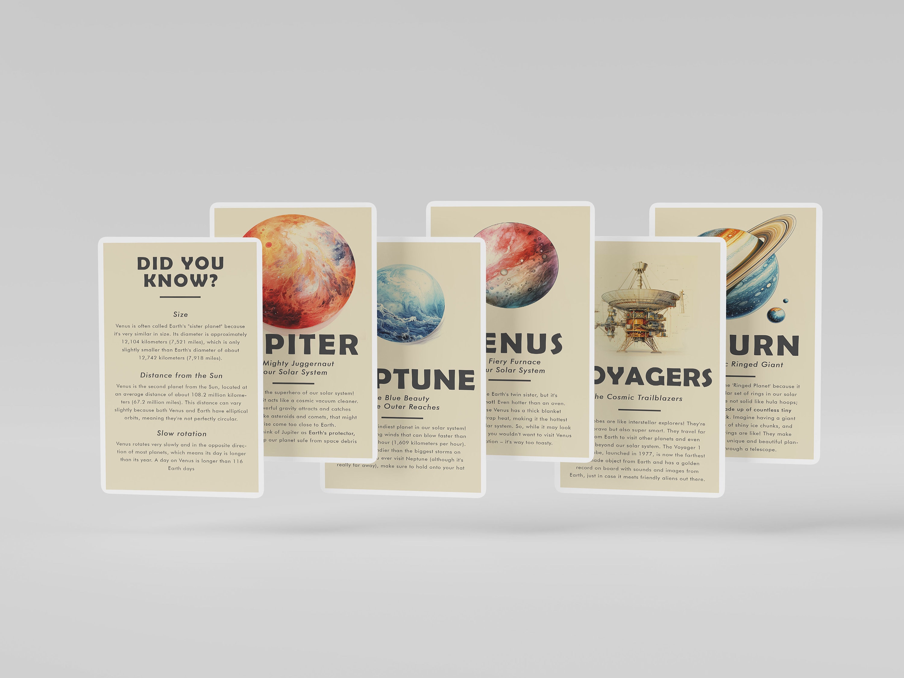 Exploring the Solar System - Printable Flashcard, Montessori Set ...