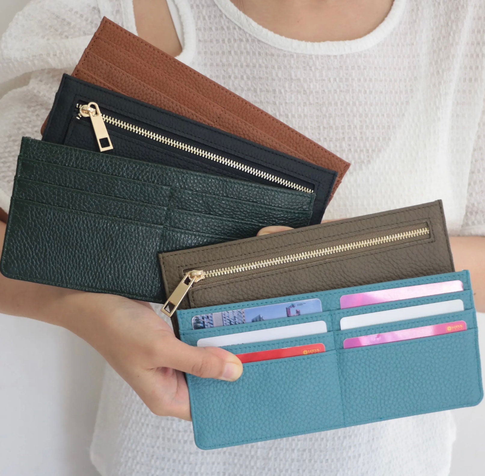 Customized Ultra-thin Long Wallet, Personalized Zipper Coin Purse ...