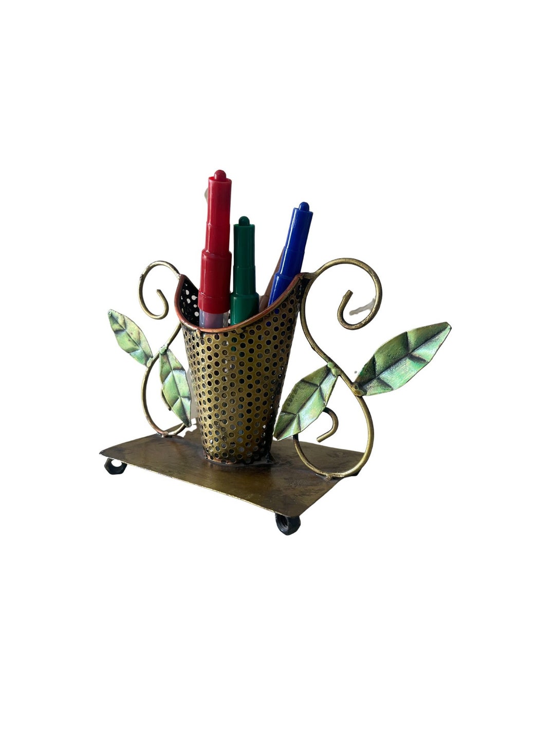 Jaali Leaf Pen Holder - Etsy