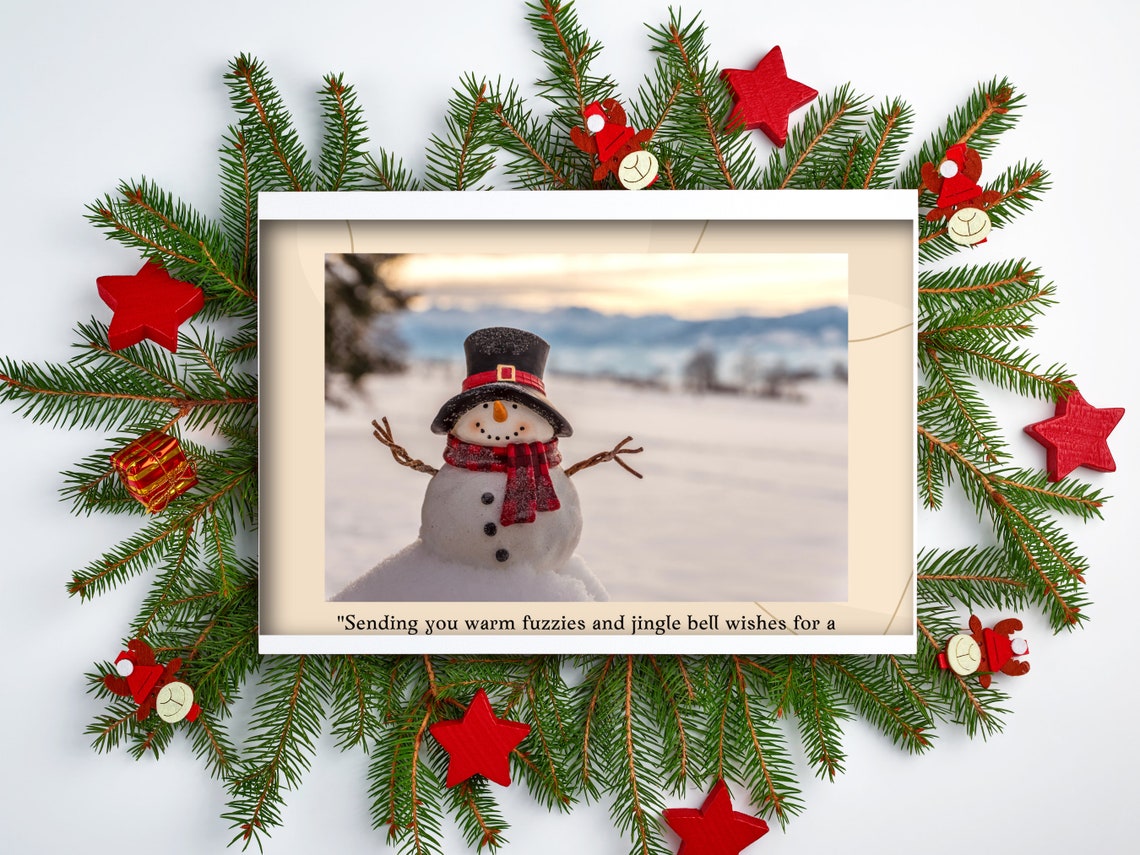Christmas Card Digital Templates - Etsy
