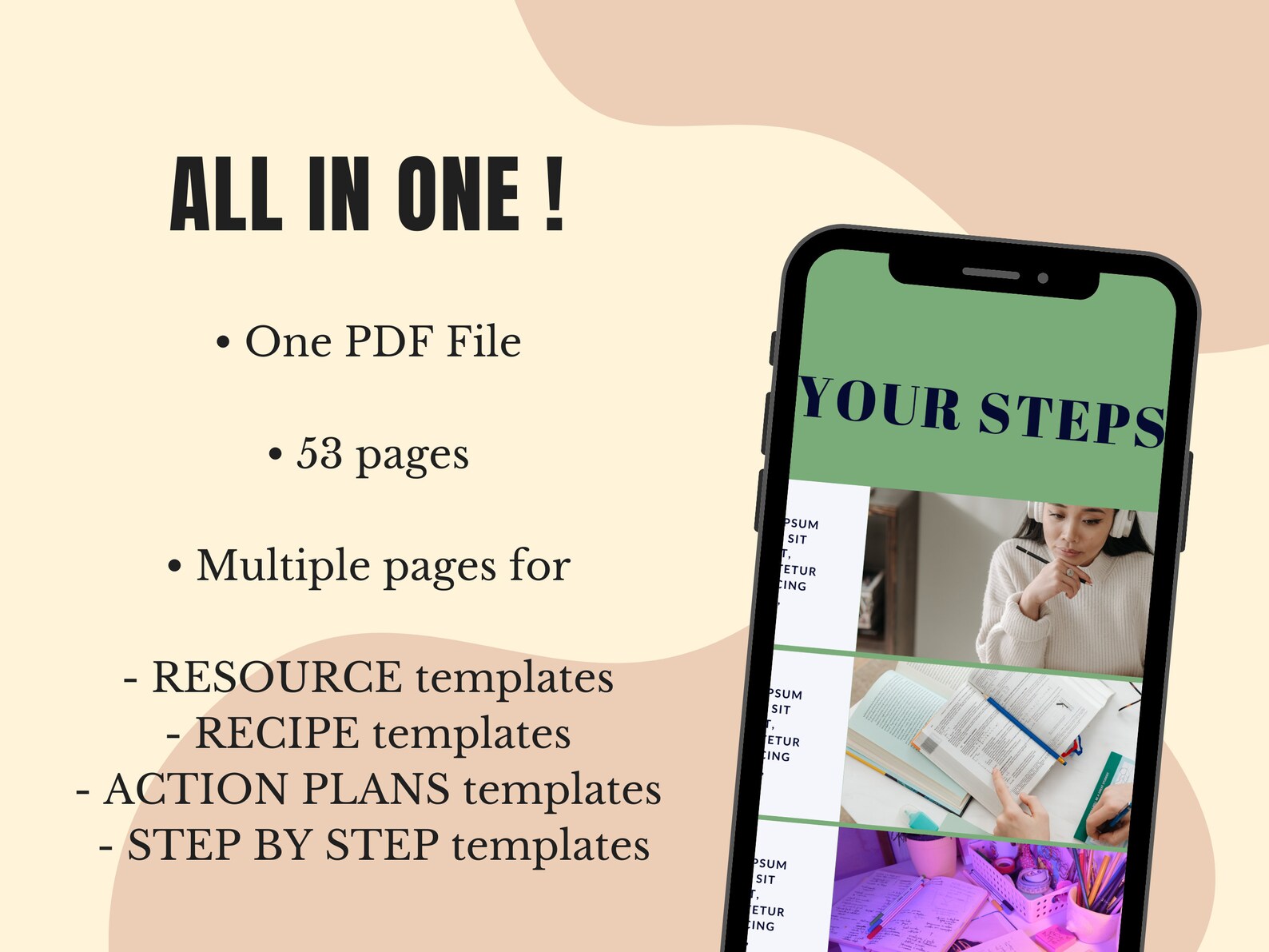 Digital Templates for Recipe, Action Plans , Steps & Resources - Etsy