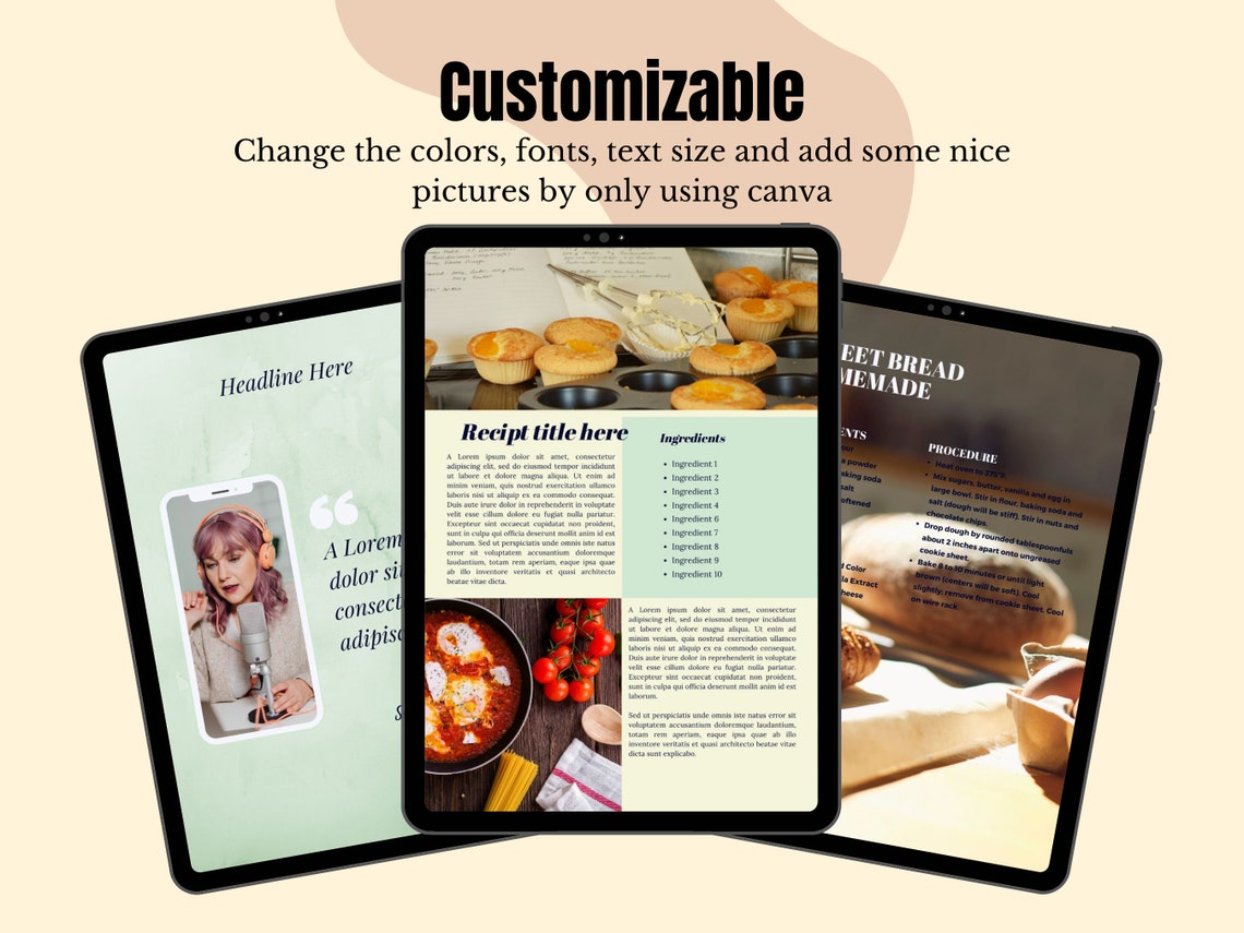 Digital Templates for Recipe, Action Plans , Steps & Resources - Etsy