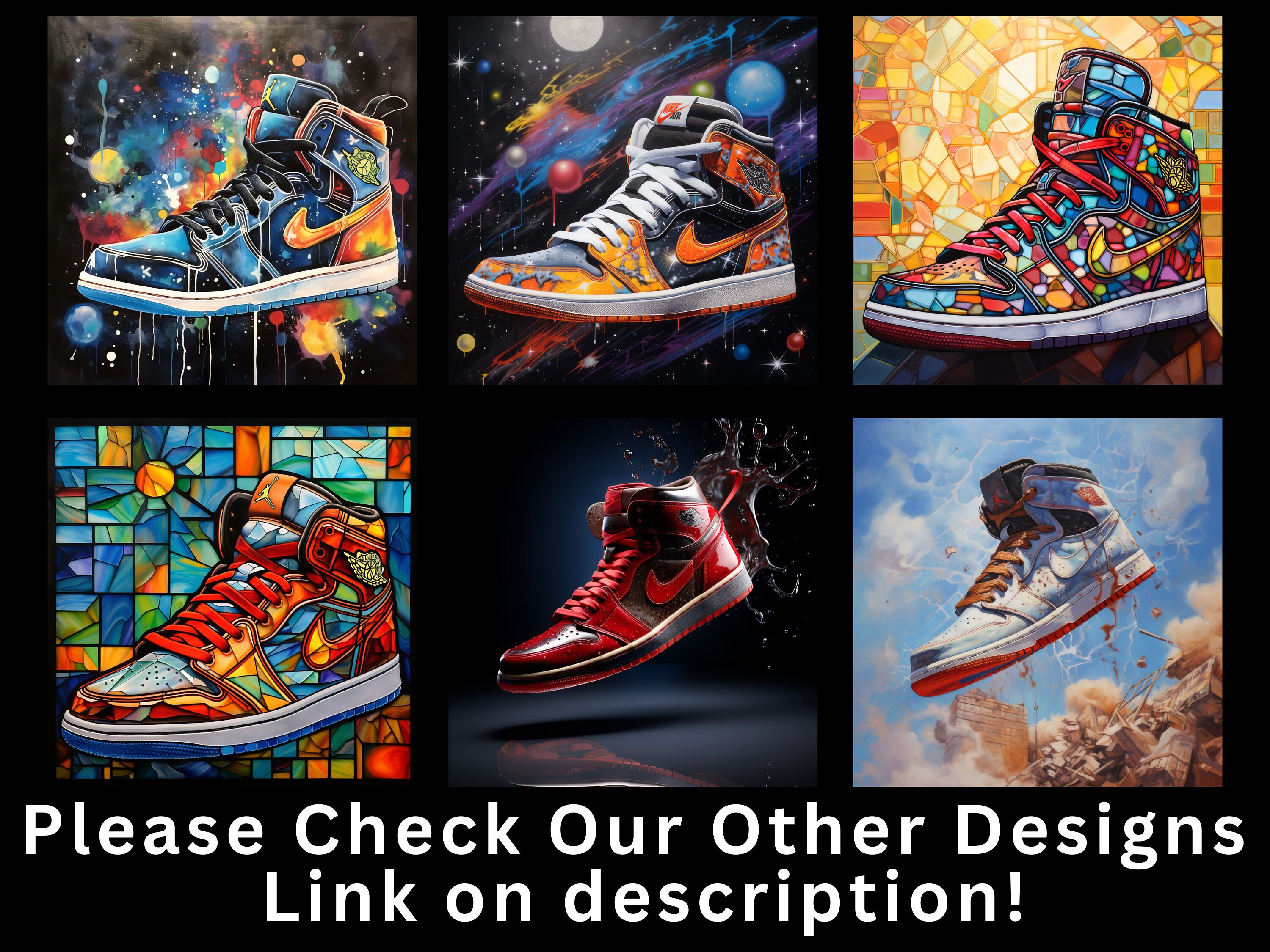 Jordan Graffiti Canvas Wall Art, Air Jordan Canvas Wall Art, Jordan 1 ...