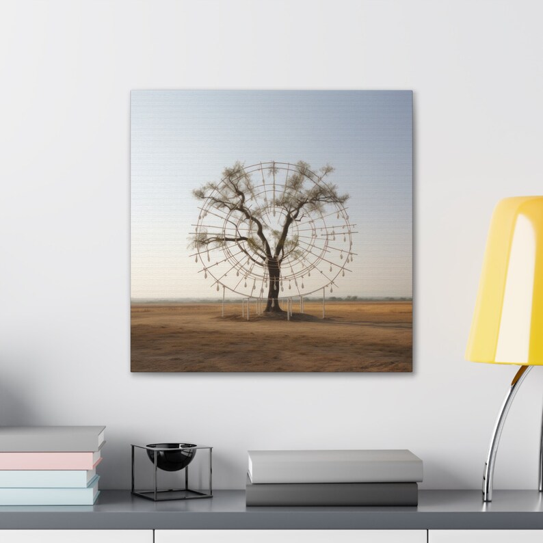 Tree of Life Canva, Ashoka Circle Painting, Ready to Hang, Home ...