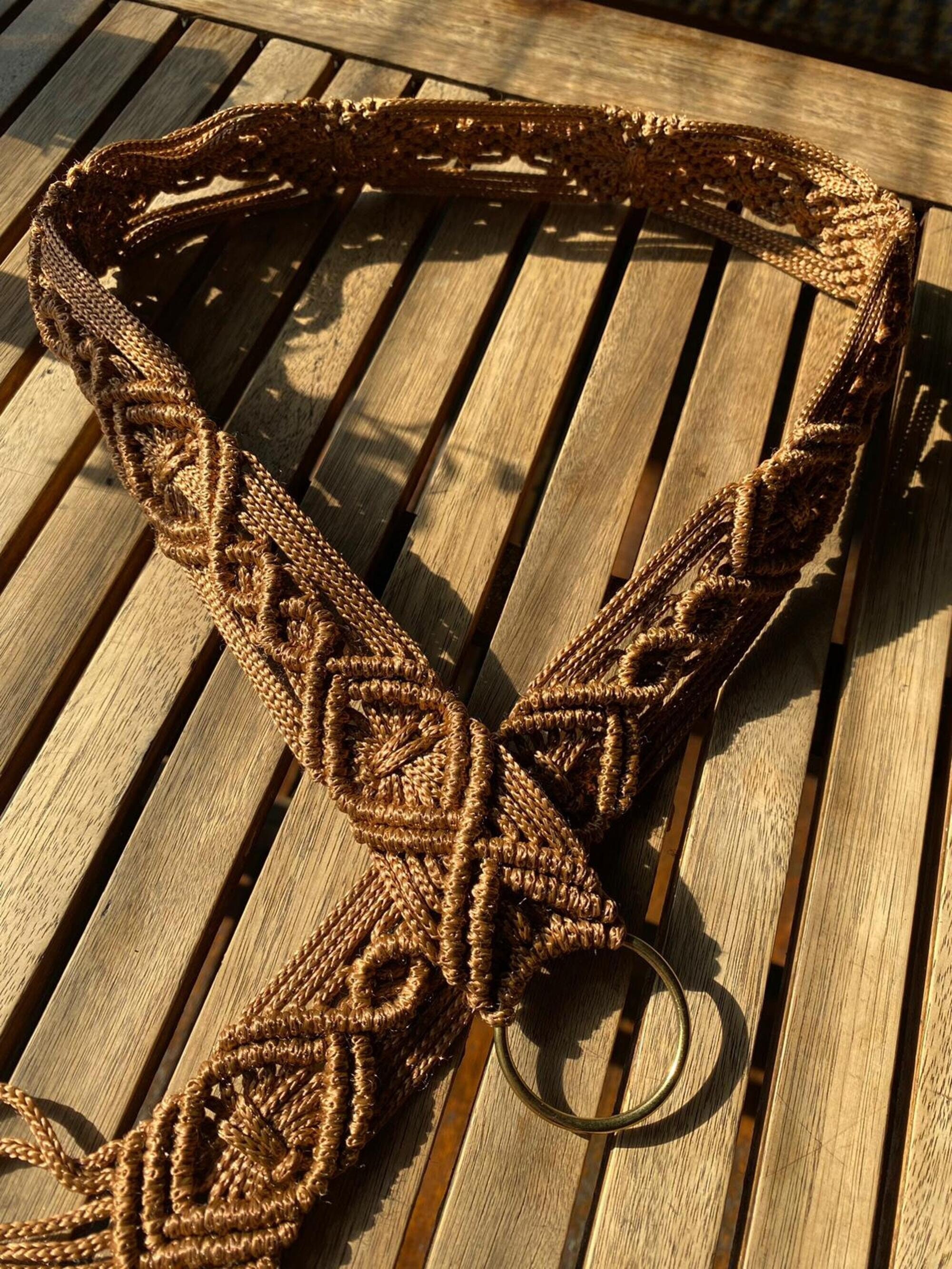 Macrame Belt,handmade Macrame,knitted Bohemian Belt,modern Macrame Belt ...