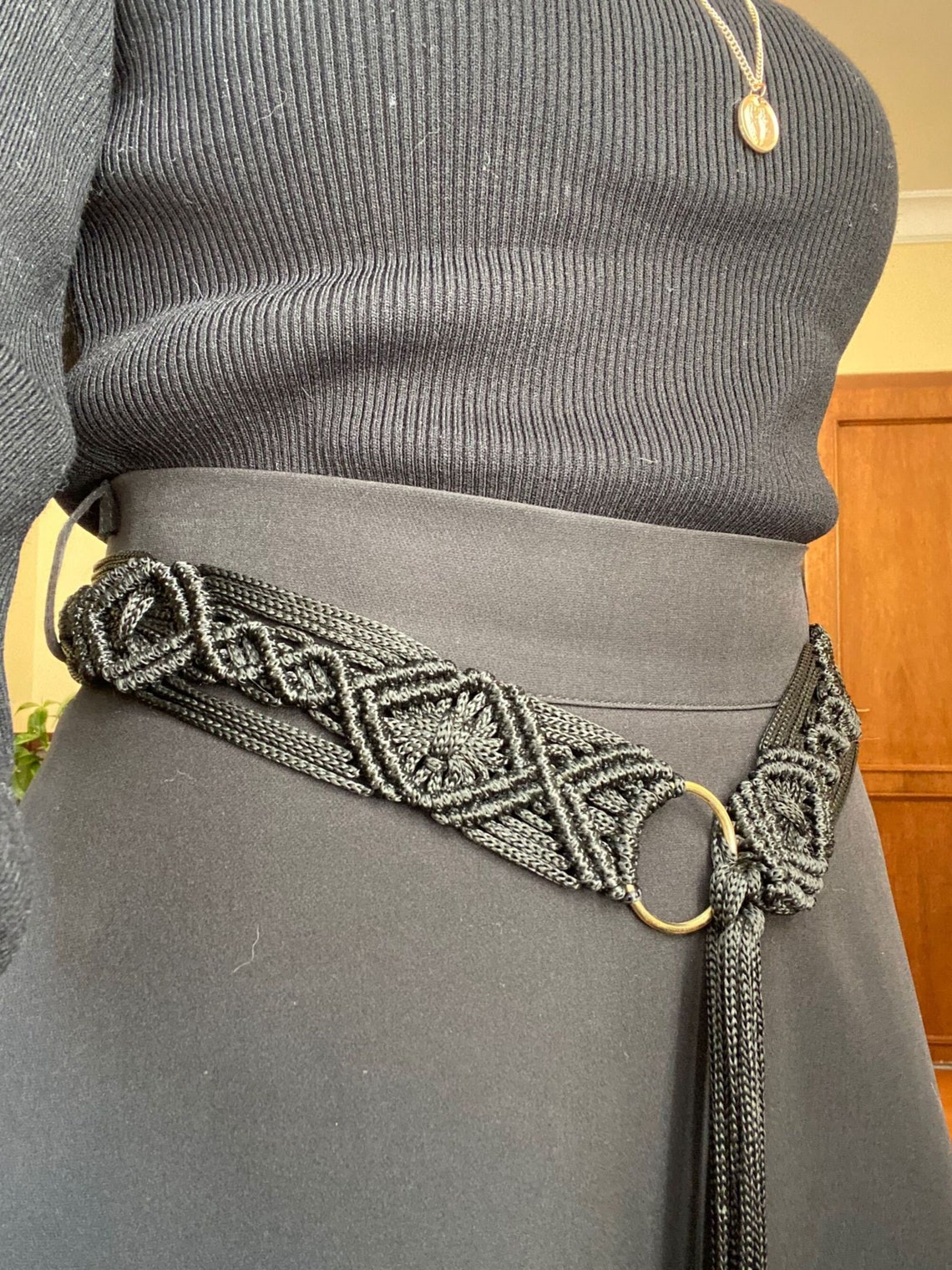 Macrame Belt,handmade Macrame,knitted Bohemian Belt,modern Macrame Belt ...