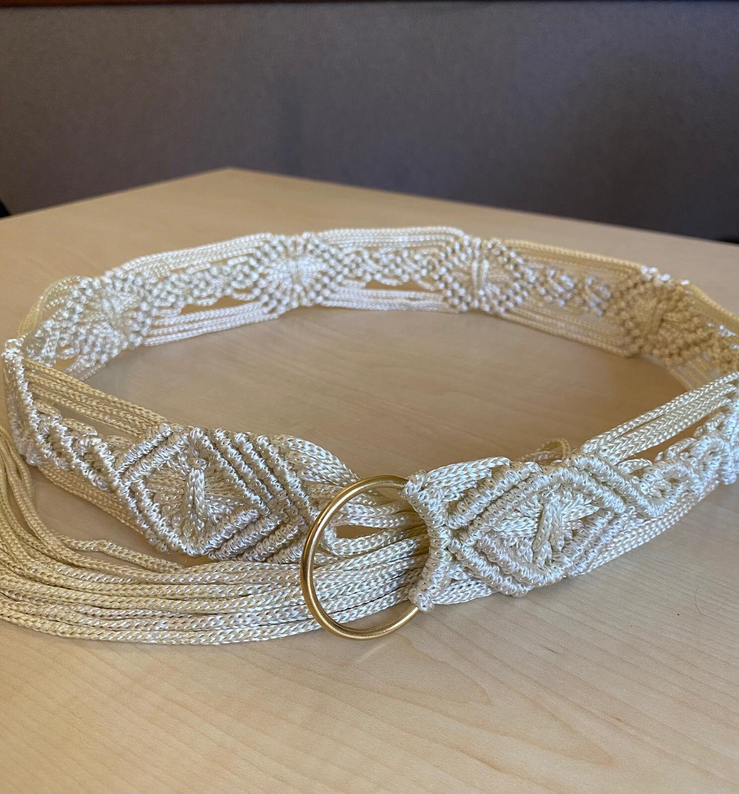 Macrame Belt,handmade Macrame,knitted Bohemian Belt,modern Macrame Belt ...