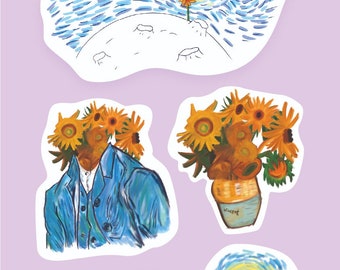 Starry Night Sticker Vincent Van Gogh Laptop Sticker - Etsy