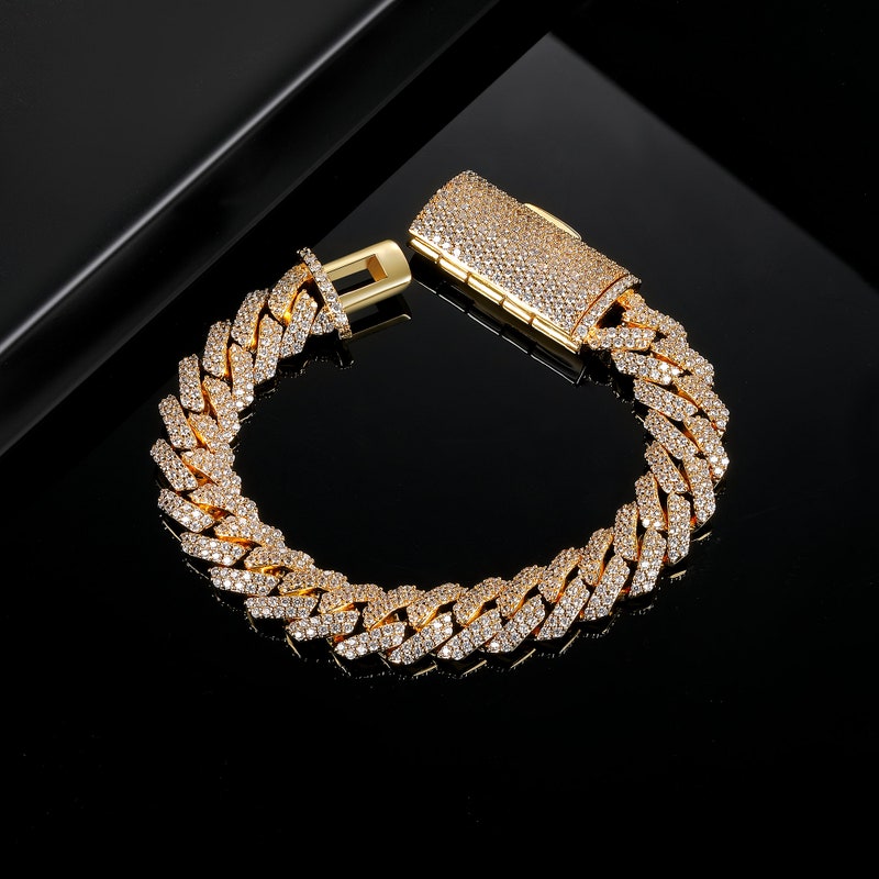 Cuban Link Iced Out Bracelet - Etsy