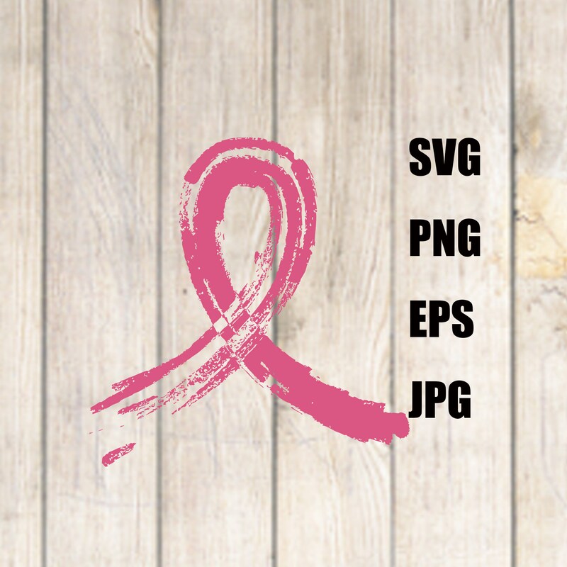 Pink Ribbon Svg - Etsy