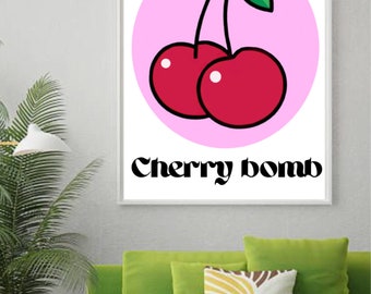 Cherry Bomb Printable Poster - Etsy