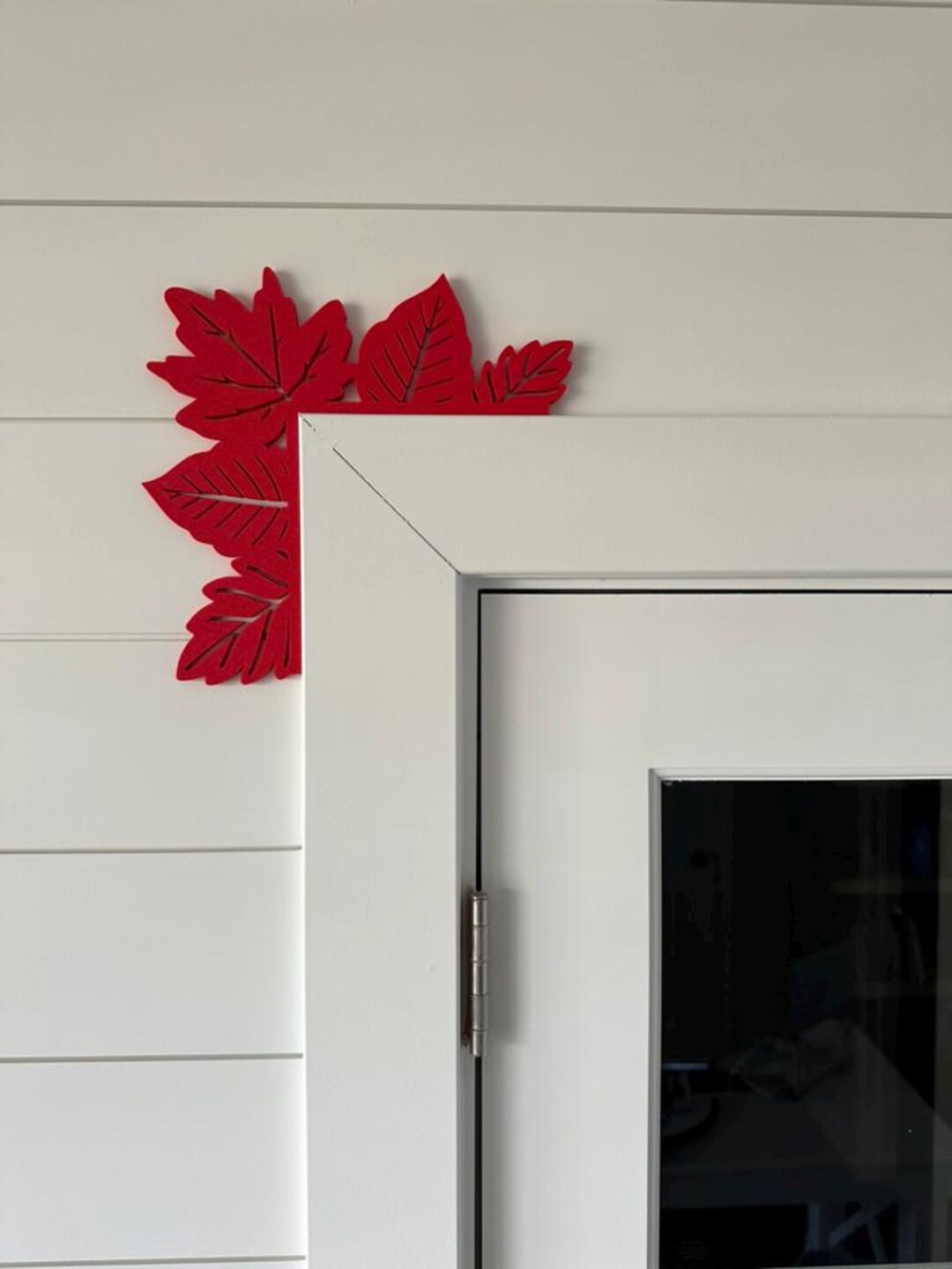 Vibrant Red Fall Leaves Door Frame Decor Autumn Home Accent 3D Printed ...