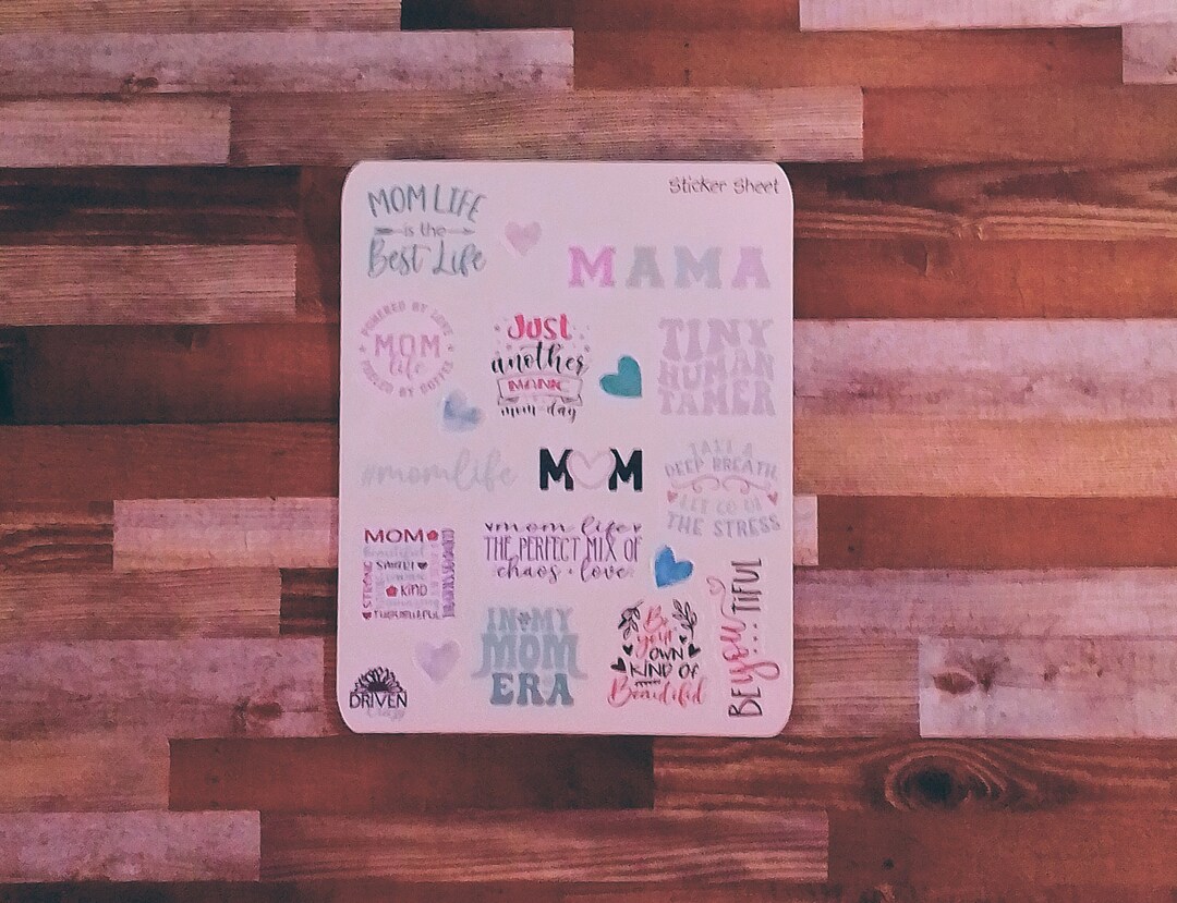 Mama, Mom, Mom Life, Encouraging Sticker Sheet - Etsy