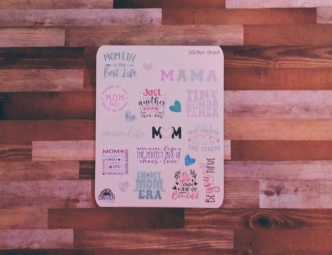 Mama, Mom, Mom Life, Encouraging Sticker Sheet - Etsy