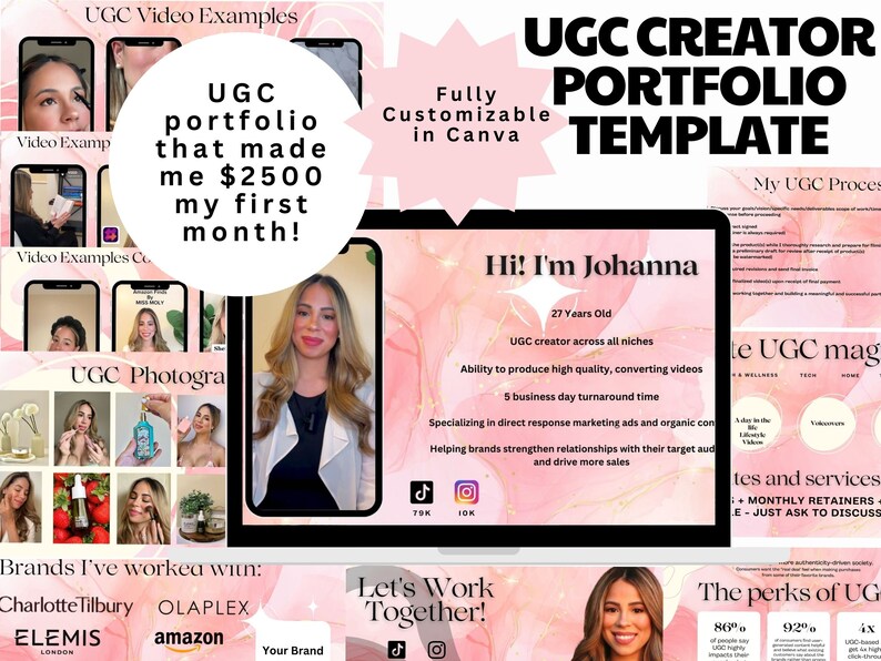 UGC Portfolio Template, UGC Template, UGC Media Kit, Ugc Website ...