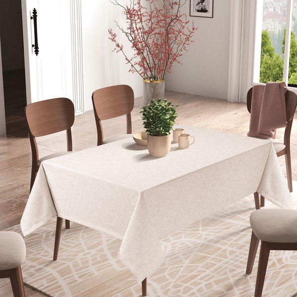 Elegant Cream Tablecloth - Etsy