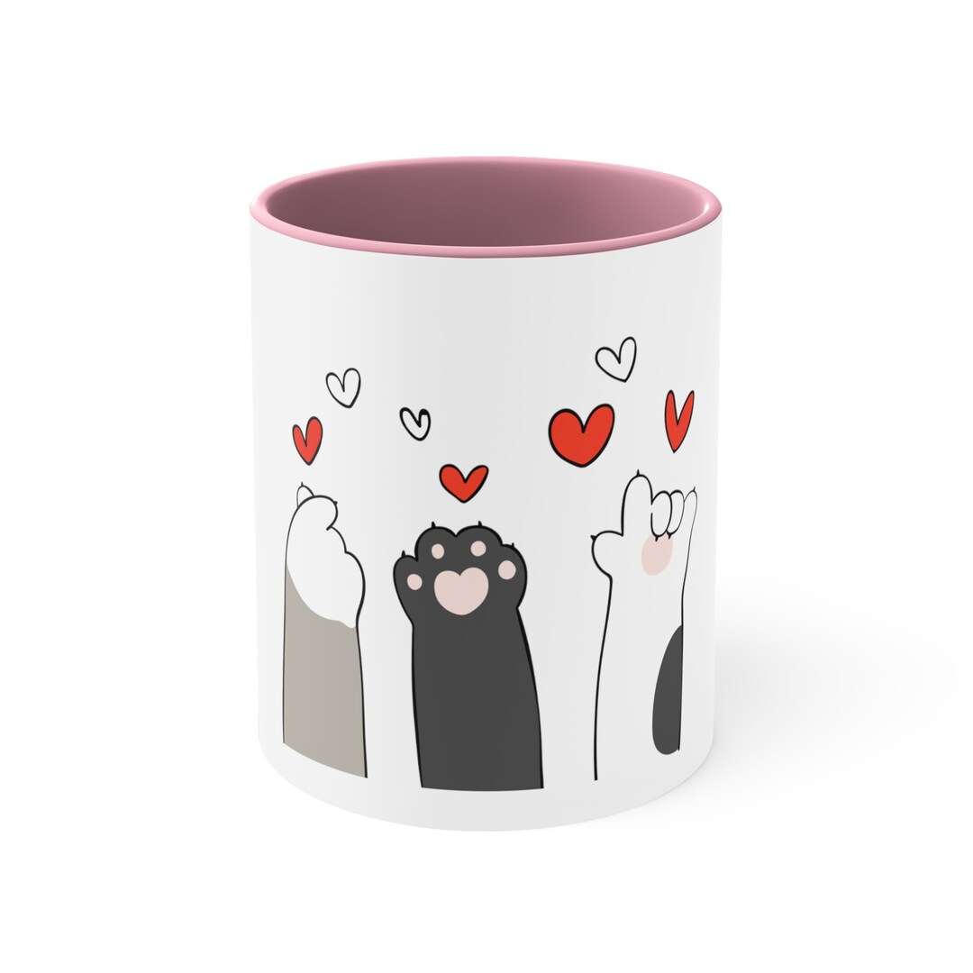 Cat Paw Love Mug: Purrfect for Every Cat Owner - Etsy